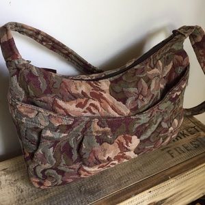 Bags | Vintage Floral Canvas Tapestry Shoulder Bag | Poshmark